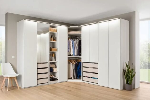 10 Corner Wardrobe Design Ideas - Home Brightside